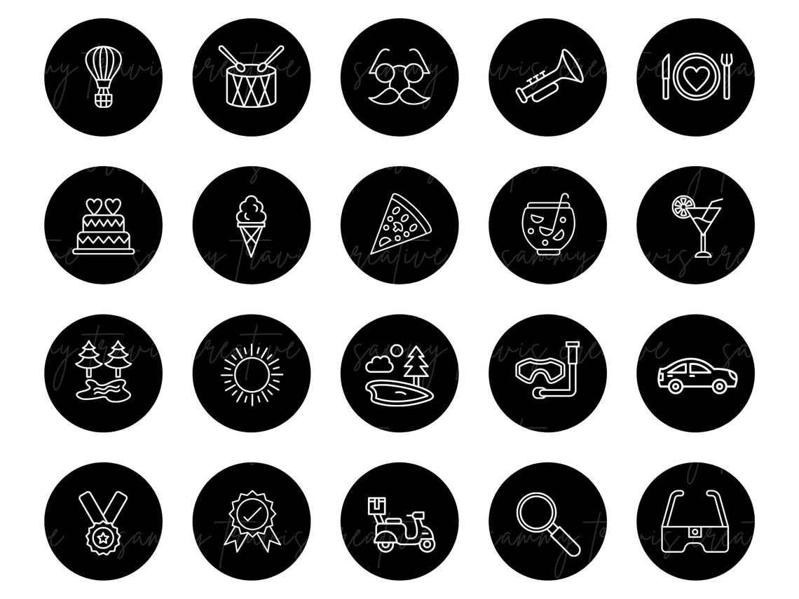 Black Instagram Highlight Icons, Instagram Template, Influencer Media ...