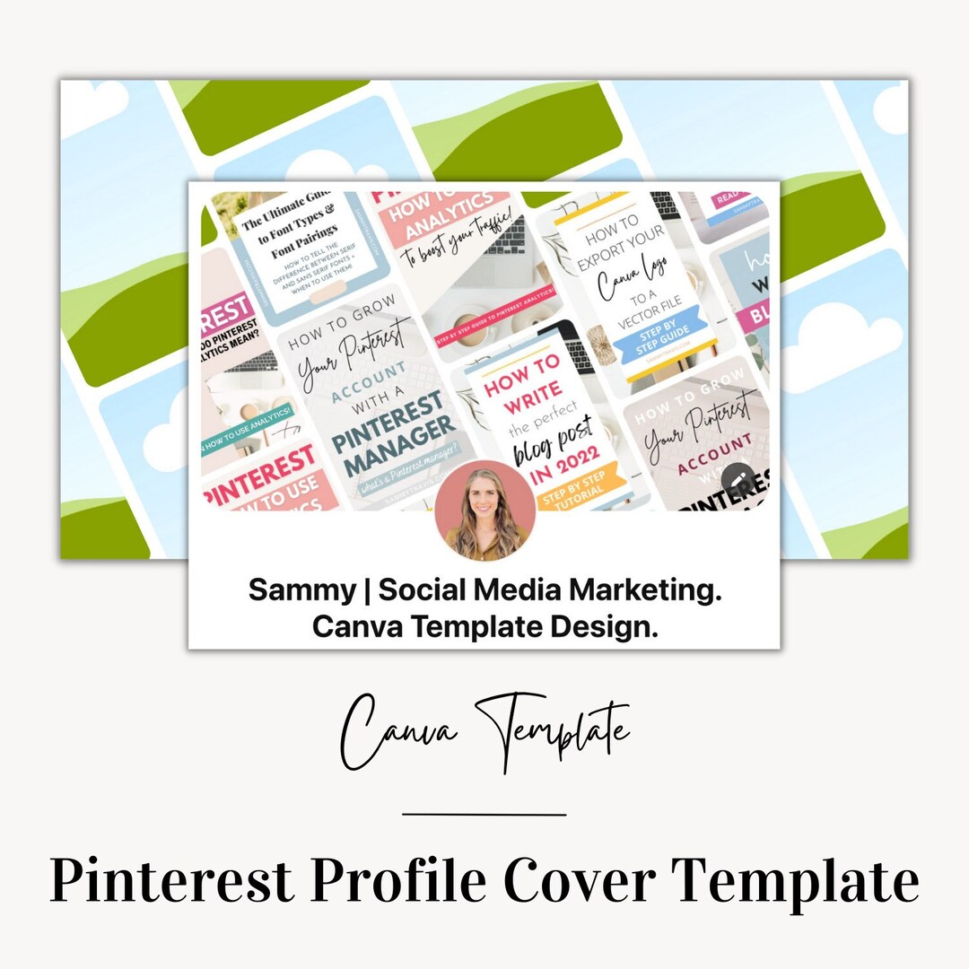 Pinterest Cover Photo Canva Template | Pinterest Marketing, Pinterest ...