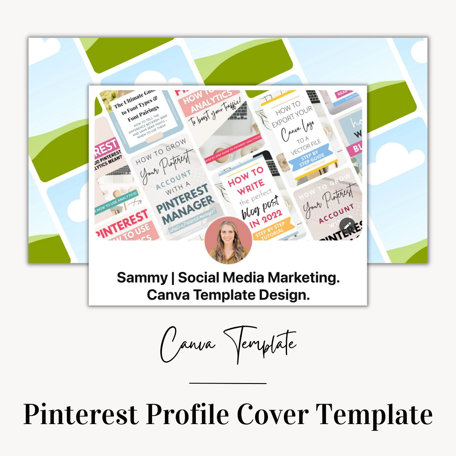Pinterest Cover Photo Canva Template | Pinterest Marketing, Pinterest ...