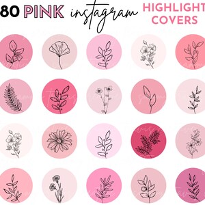 Pink Instagram Highlight Icons, Instagram Template, Influencer Media ...