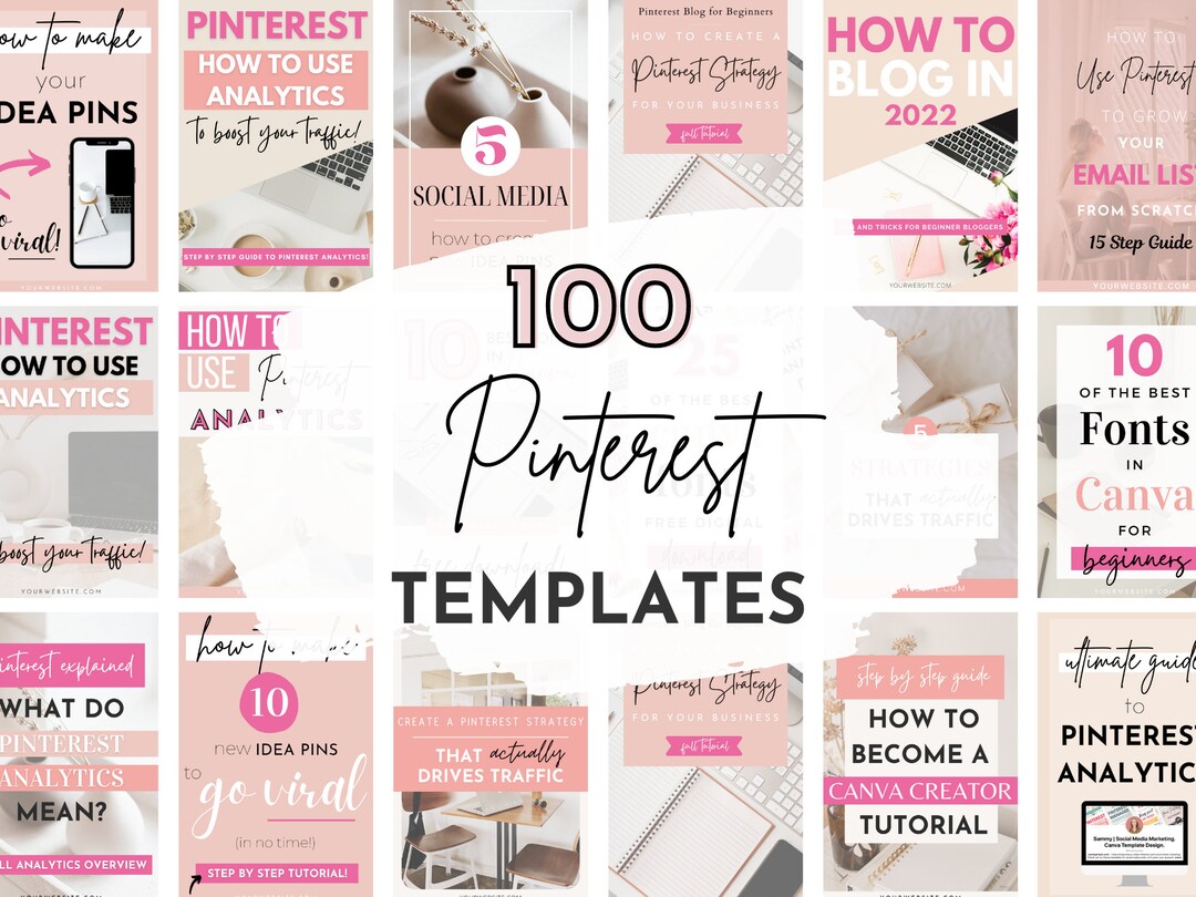 Pink Pinterest Templates | Pinterest Marketing, Pinterest Pin Design ...