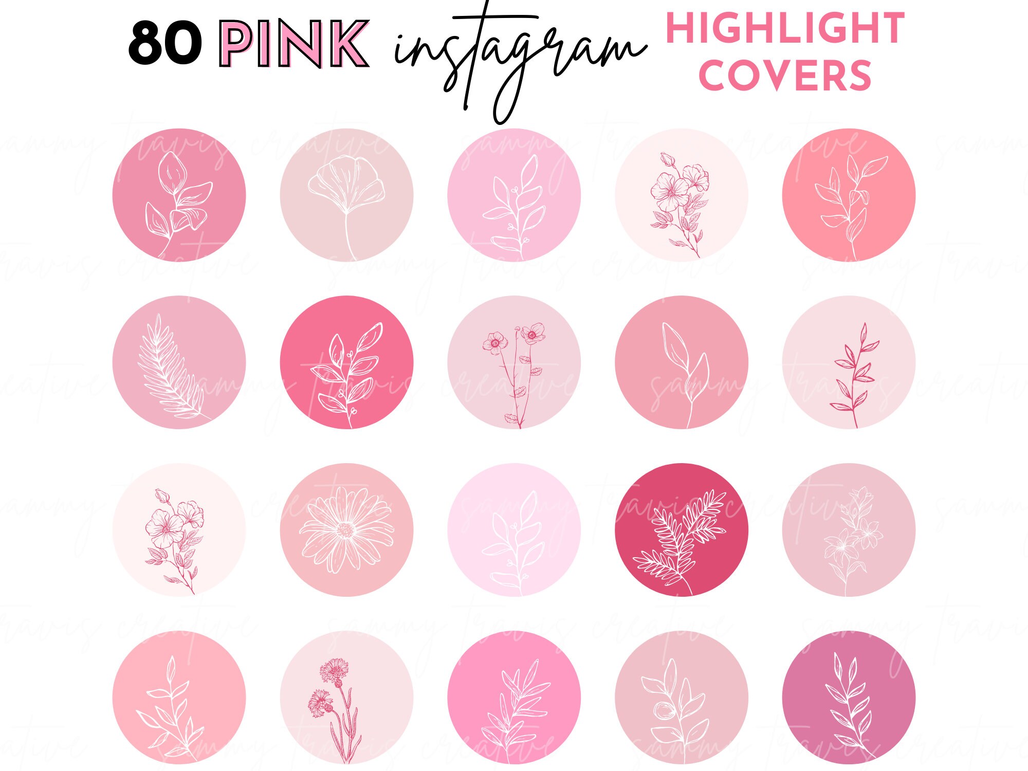 Pink Instagram Highlight Icons, Instagram Template, Influencer Media ...