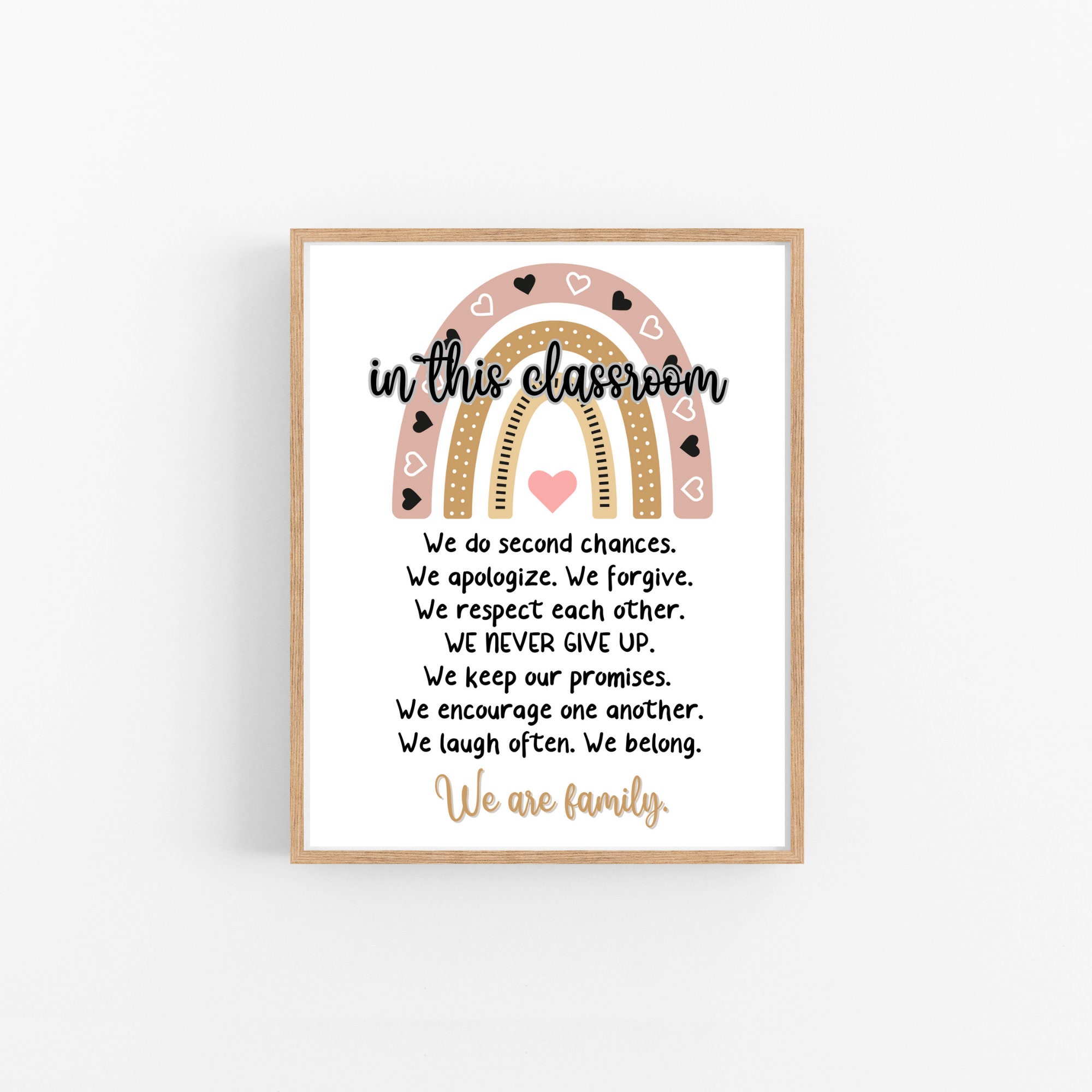 Boho Rainbow Classroom Decor in the Classroom Classroom Wall - Etsy