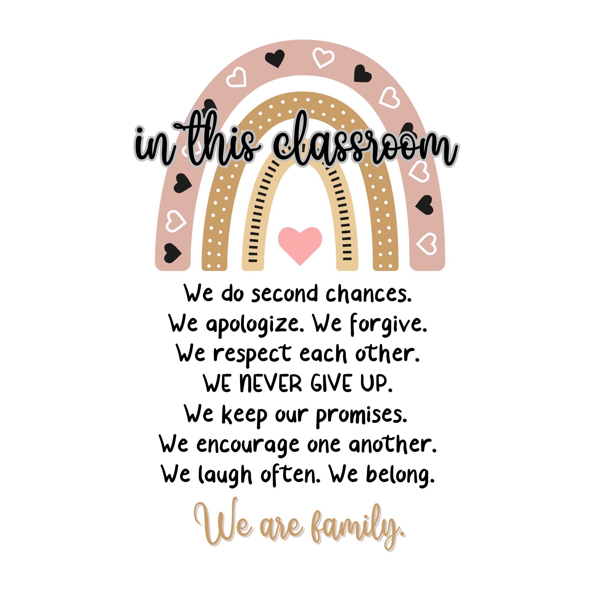 Boho Rainbow Classroom Decor in the Classroom Classroom Wall - Etsy