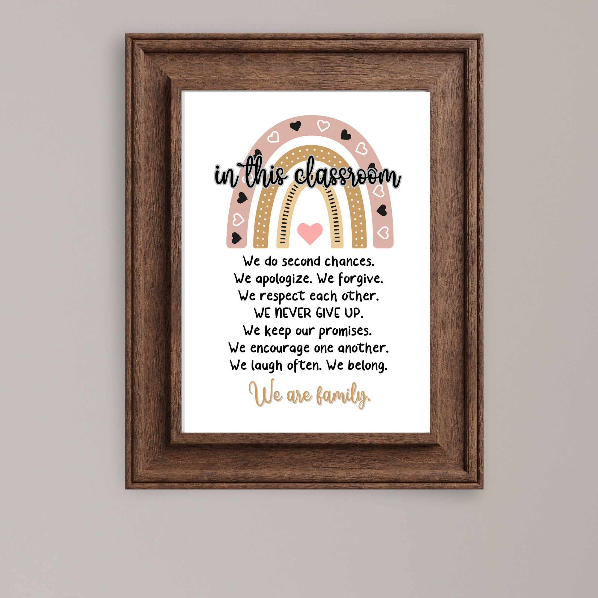 Boho Rainbow Classroom Decor in the Classroom Classroom Wall - Etsy