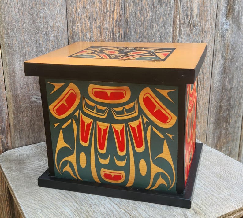 Vintage Clarence A.wells Haida Box With Lid - Etsy