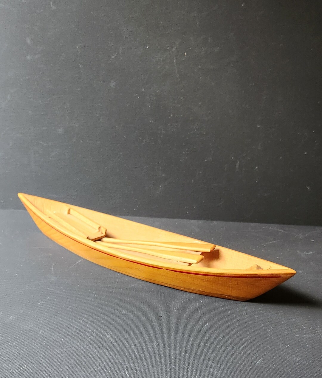 Acadian Handcrafts Wood Canoe Model - Etsy