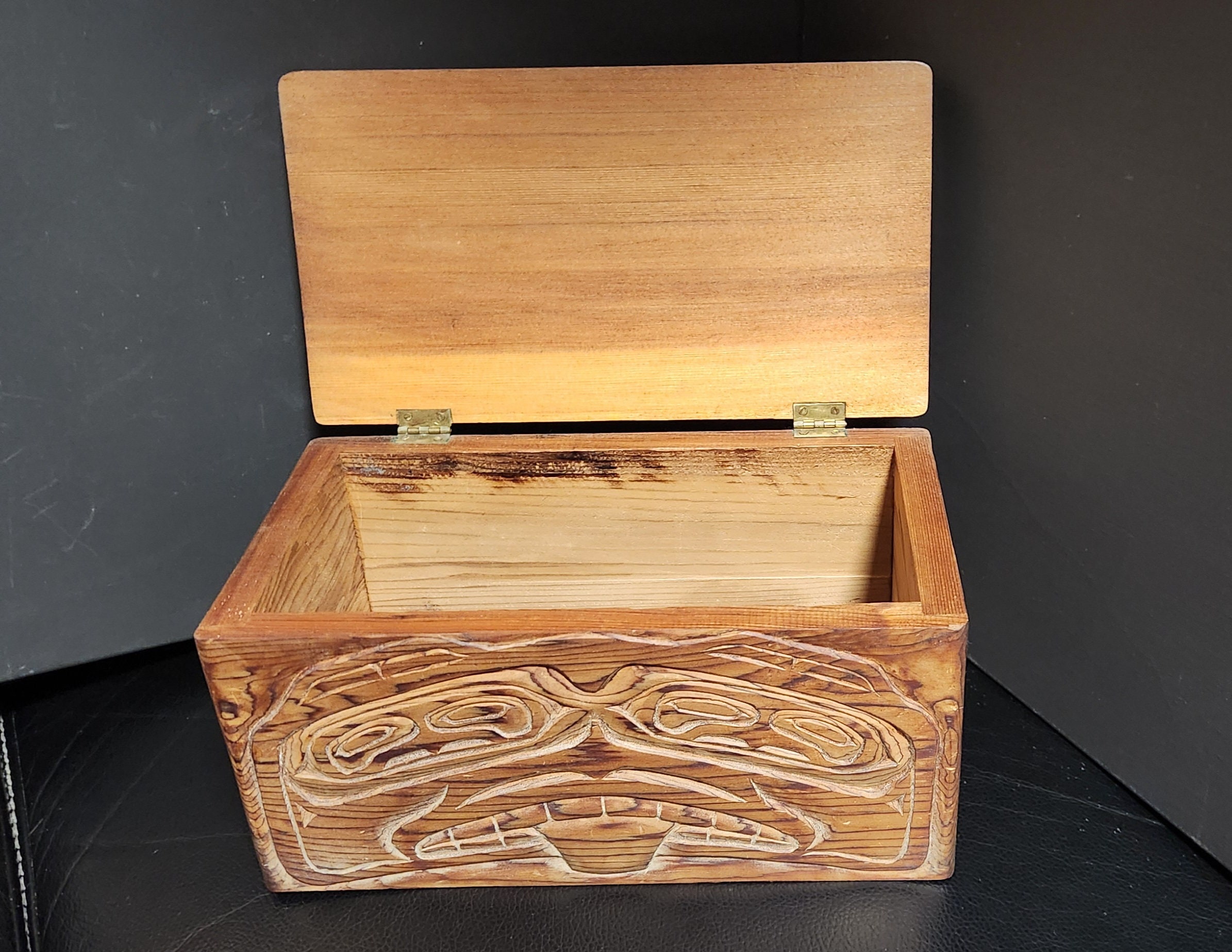 Vintage First Nations Cedar Box Haida - Etsy