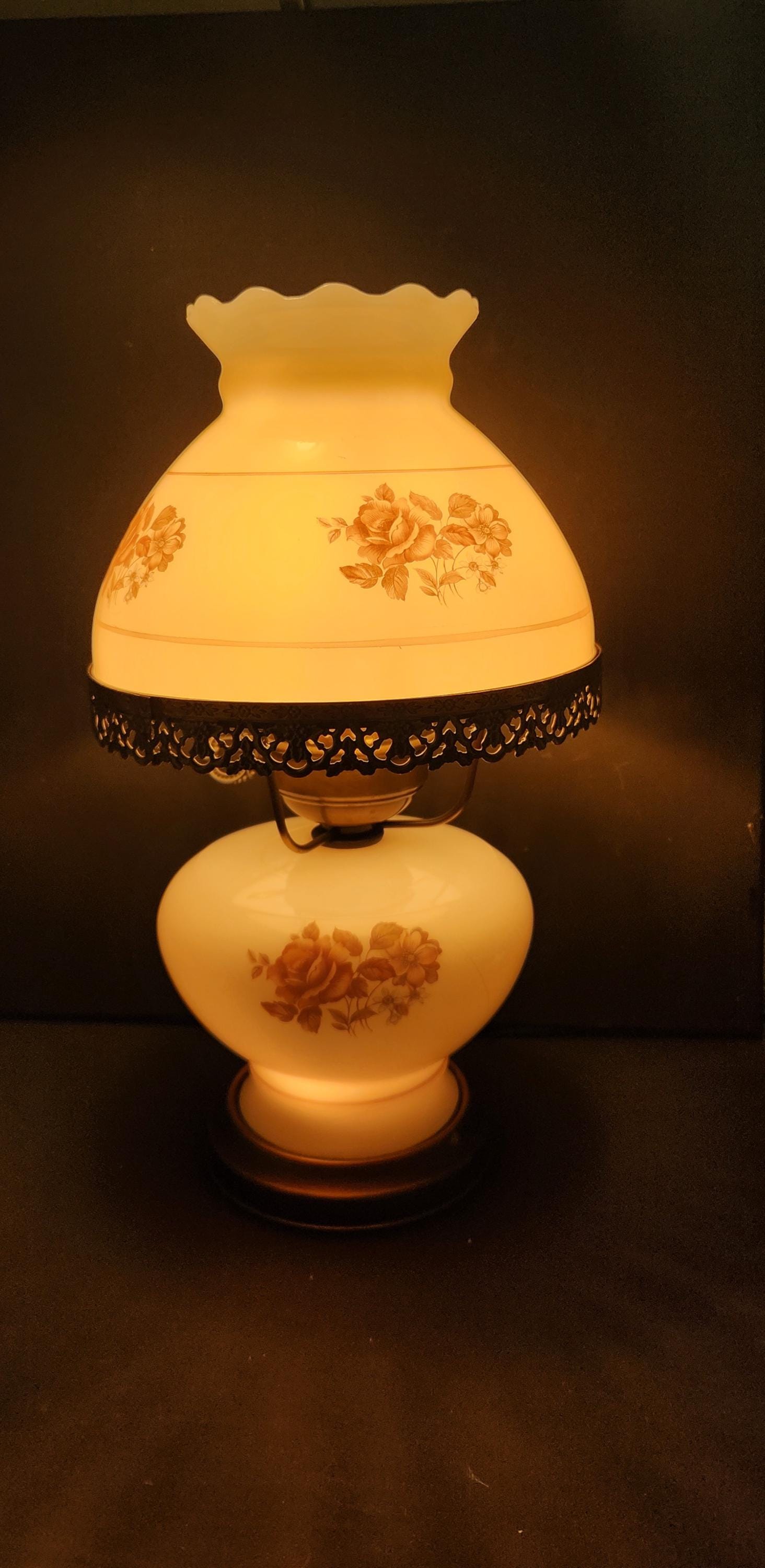 Milk Glass Hurricane Lamp