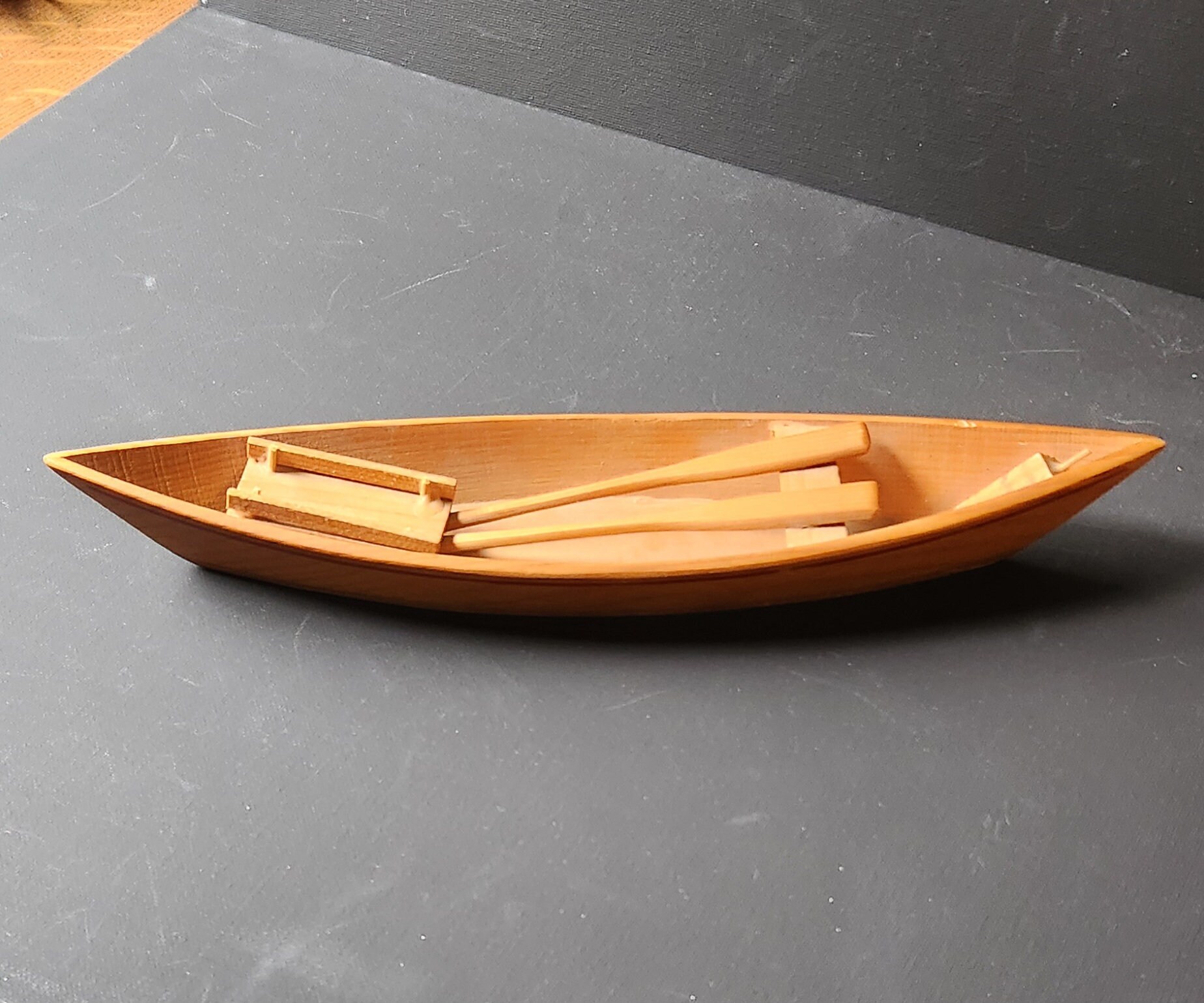 Acadian Handcrafts Wood Canoe Model - Etsy