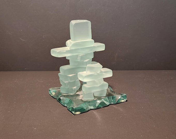 Inukshuk Glass and Stone / Inukshuk Verre Et Granite - Etsy Canada