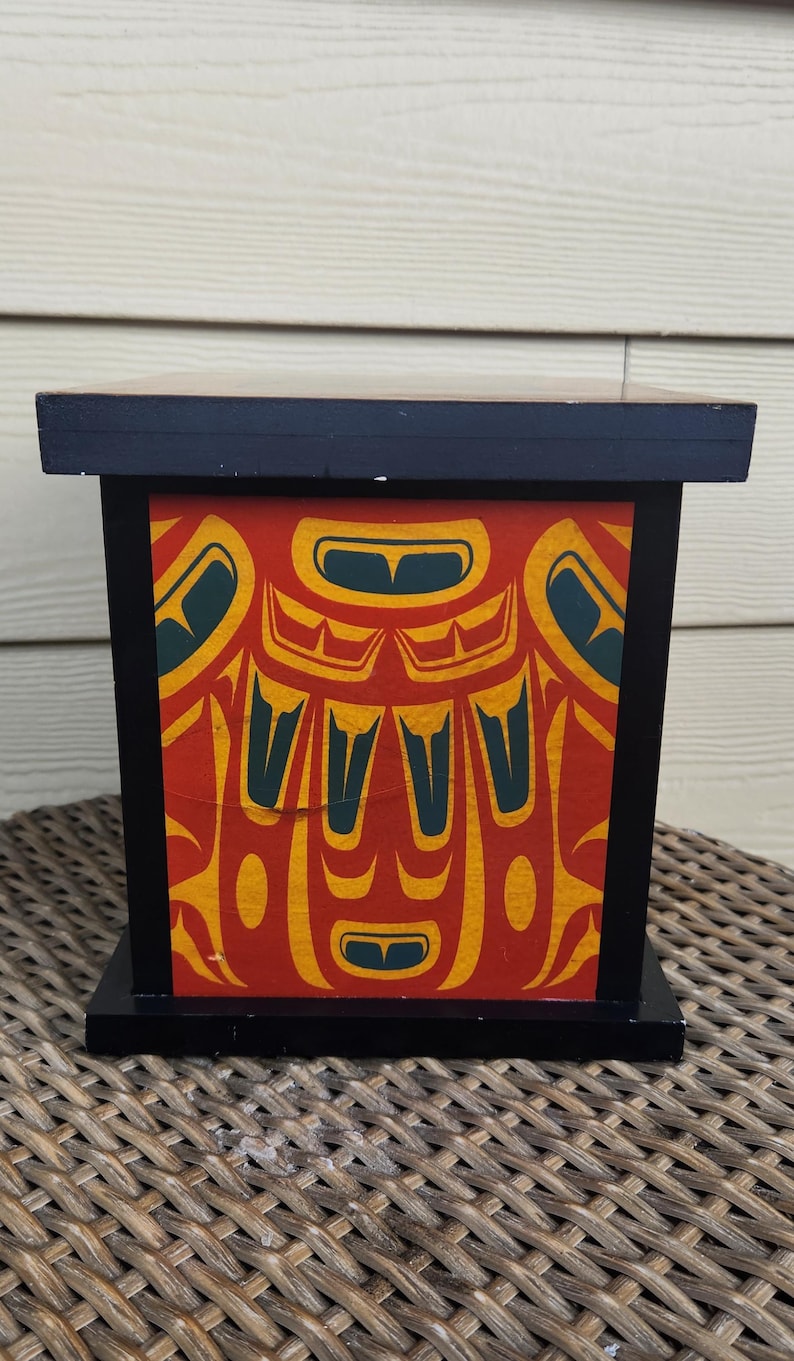 Vintage Clarence A.wells Haida Box With Lid - Etsy