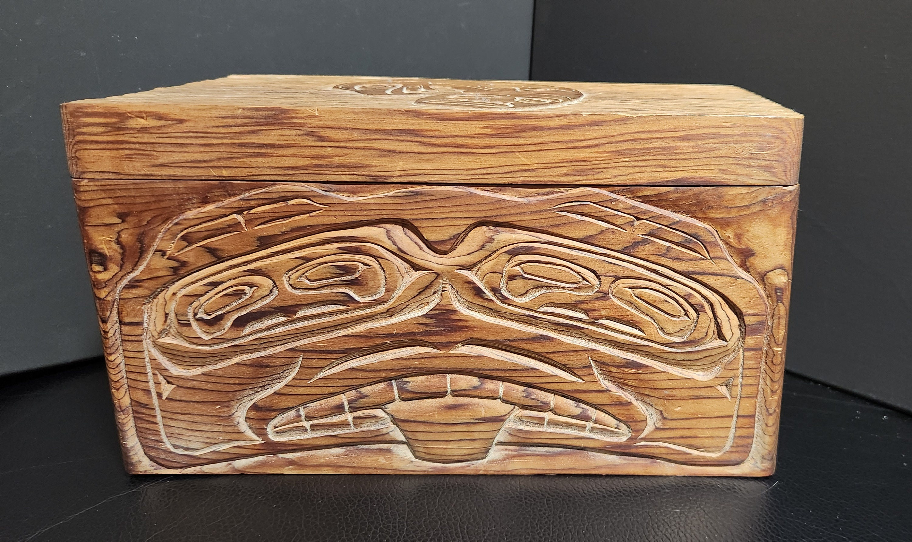 Vintage First Nations Cedar Box Haida - Etsy