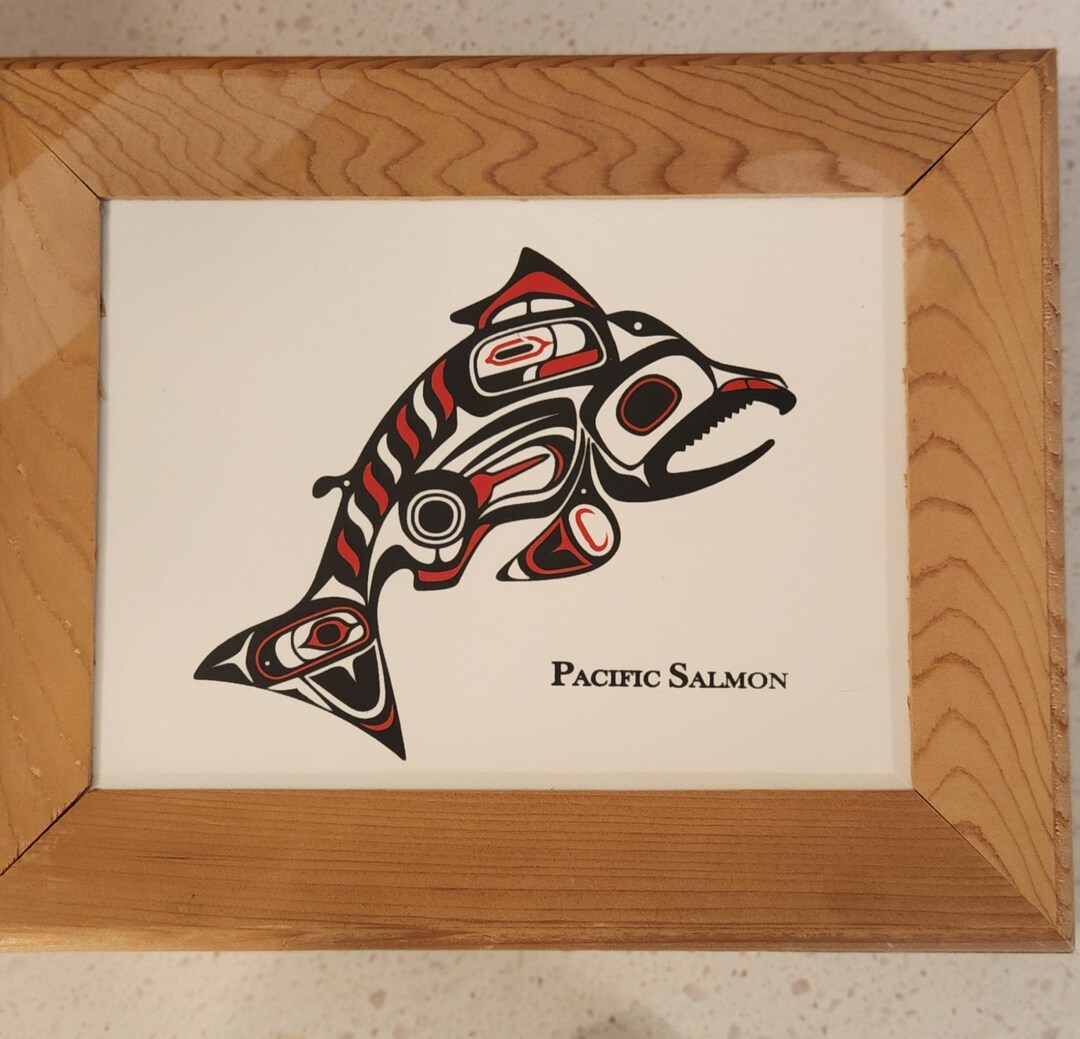 First Nations Trinket Box Salmon Design - Etsy
