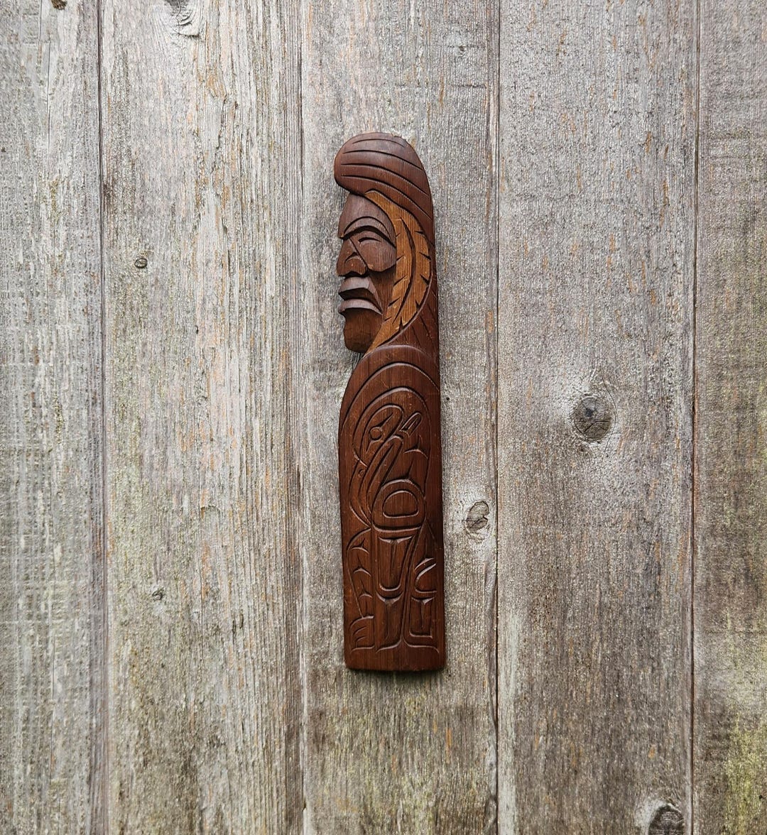 First Nations Dancer and Raven Hand Carved - Etsy