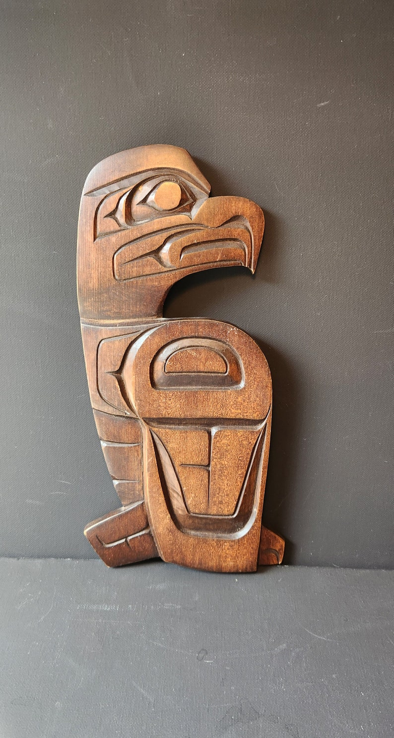 Eagle First Nations Hand Carved Vintage - Etsy