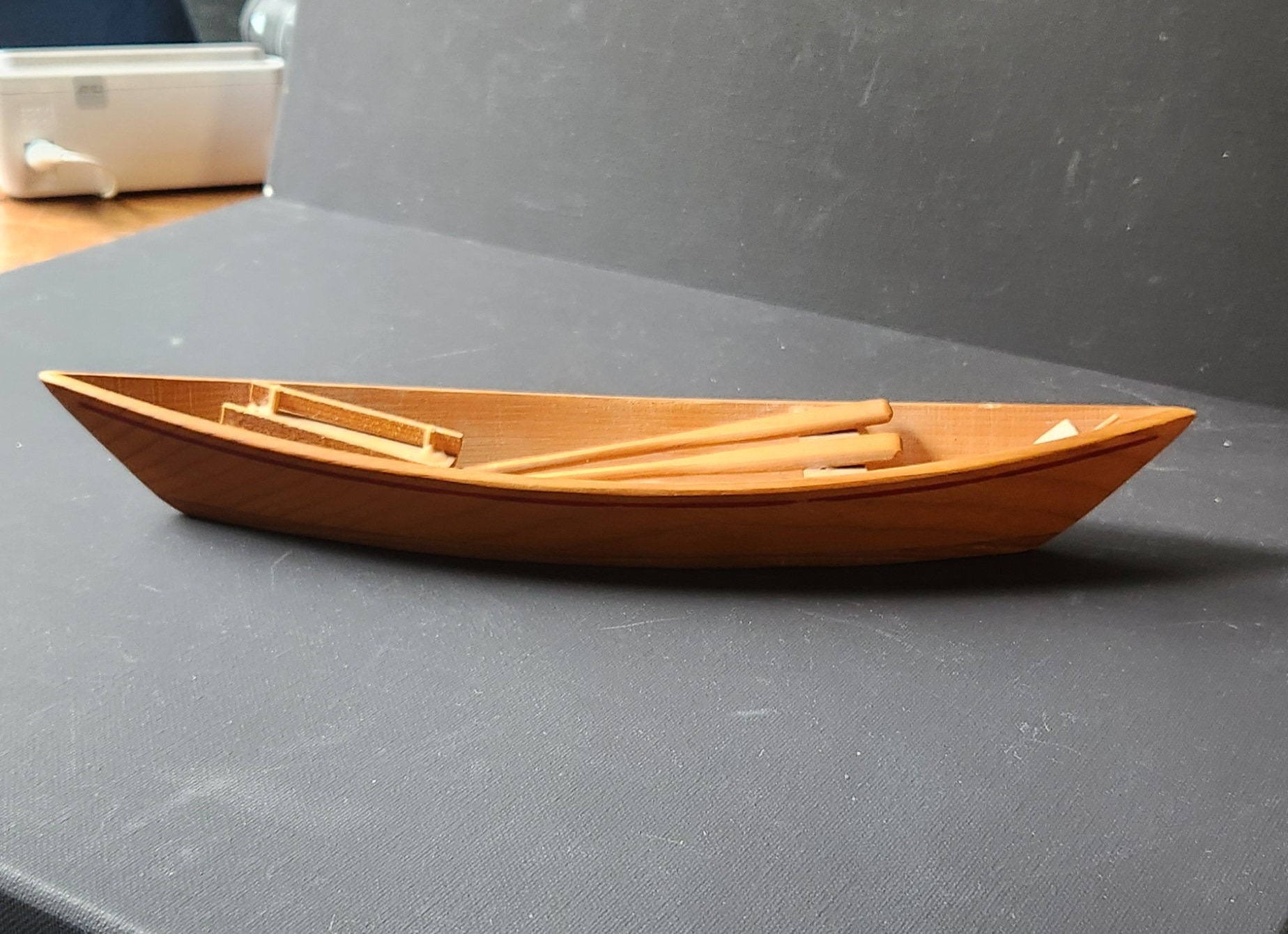 Acadian Handcrafts Wood Canoe Model - Etsy