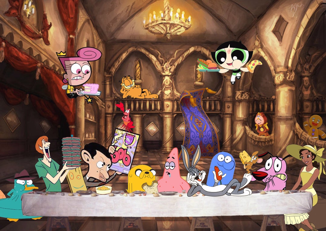 The Terrible Toon Tea Party Novelty Poster for Cartoon Lovers A4 and A3 ...