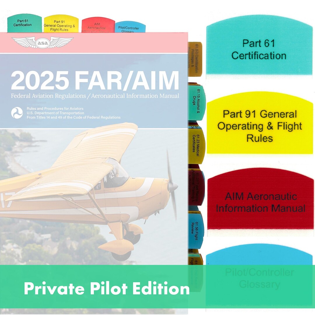 Tabs for FAR/AIM 2025/2024 for Private/instrument Rating/commercial ...