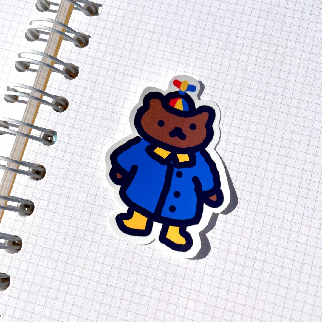 Hat Bear Vinyl Sticker, Kidcore Stickers, Cute Laptop Stickers - Etsy