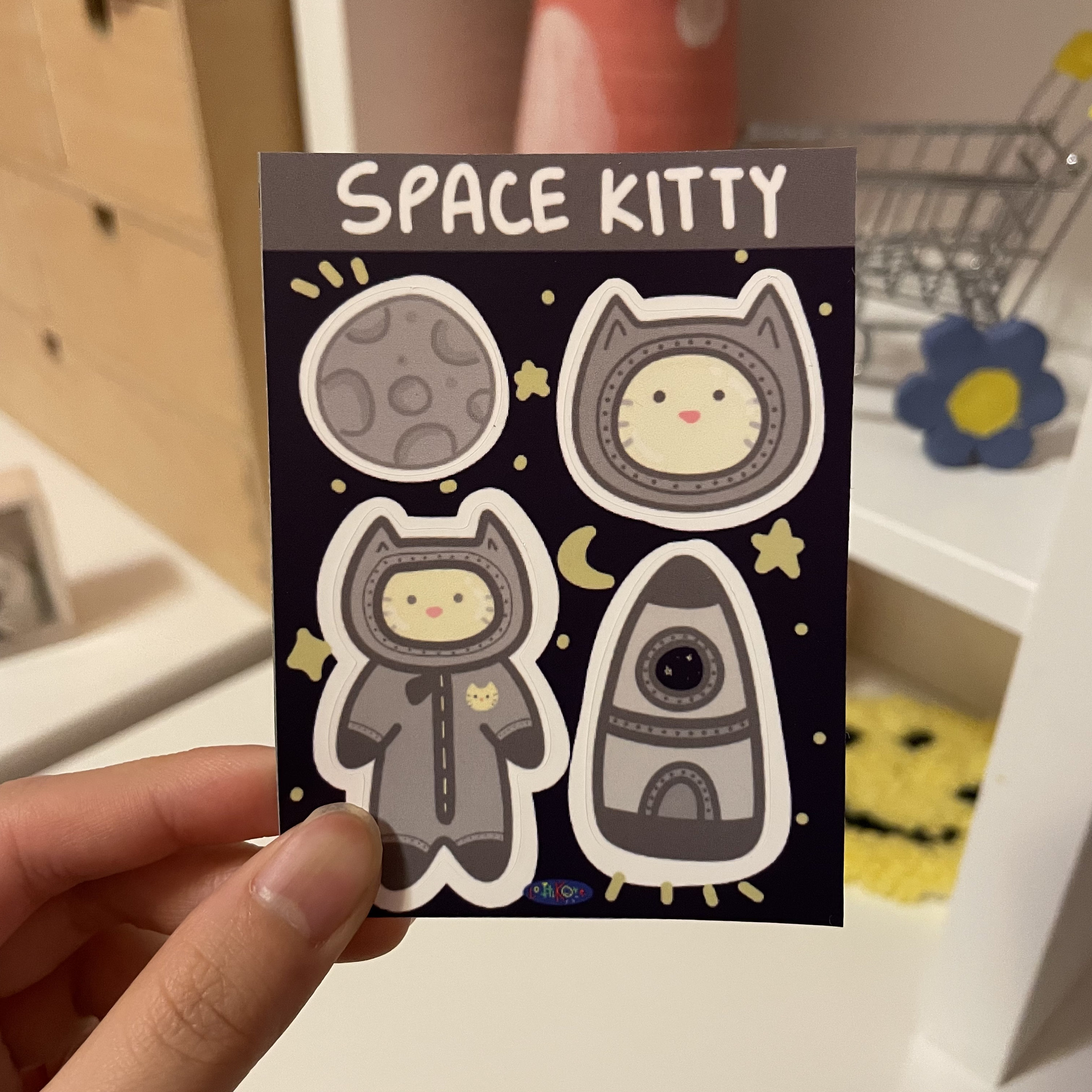 Space Kitty Sticker Sheet for Journaling Collecting - Etsy