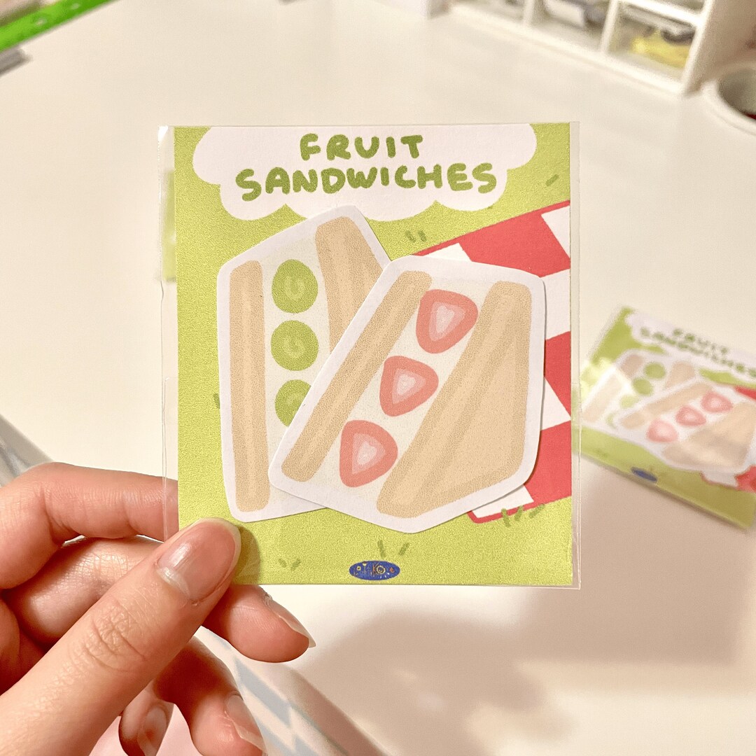 Fruit Sandwiches Stickers Cute Aesthetic Pastel Stickers for Decorating ...