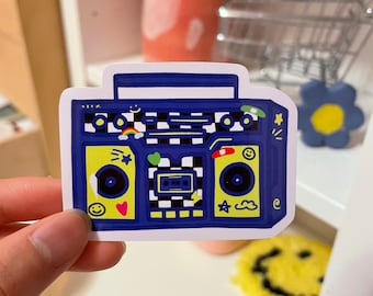 Colorful Boombox Die Cut Sticker - Etsy