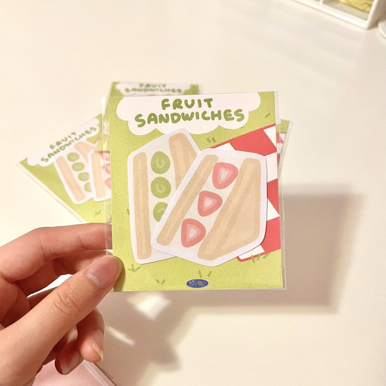 Fruit Sandwiches Stickers Cute Aesthetic Pastel Stickers for Decorating ...