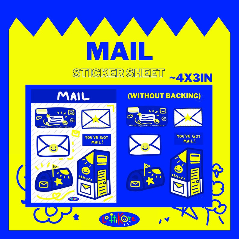 Mail Sticker Sheet - Etsy