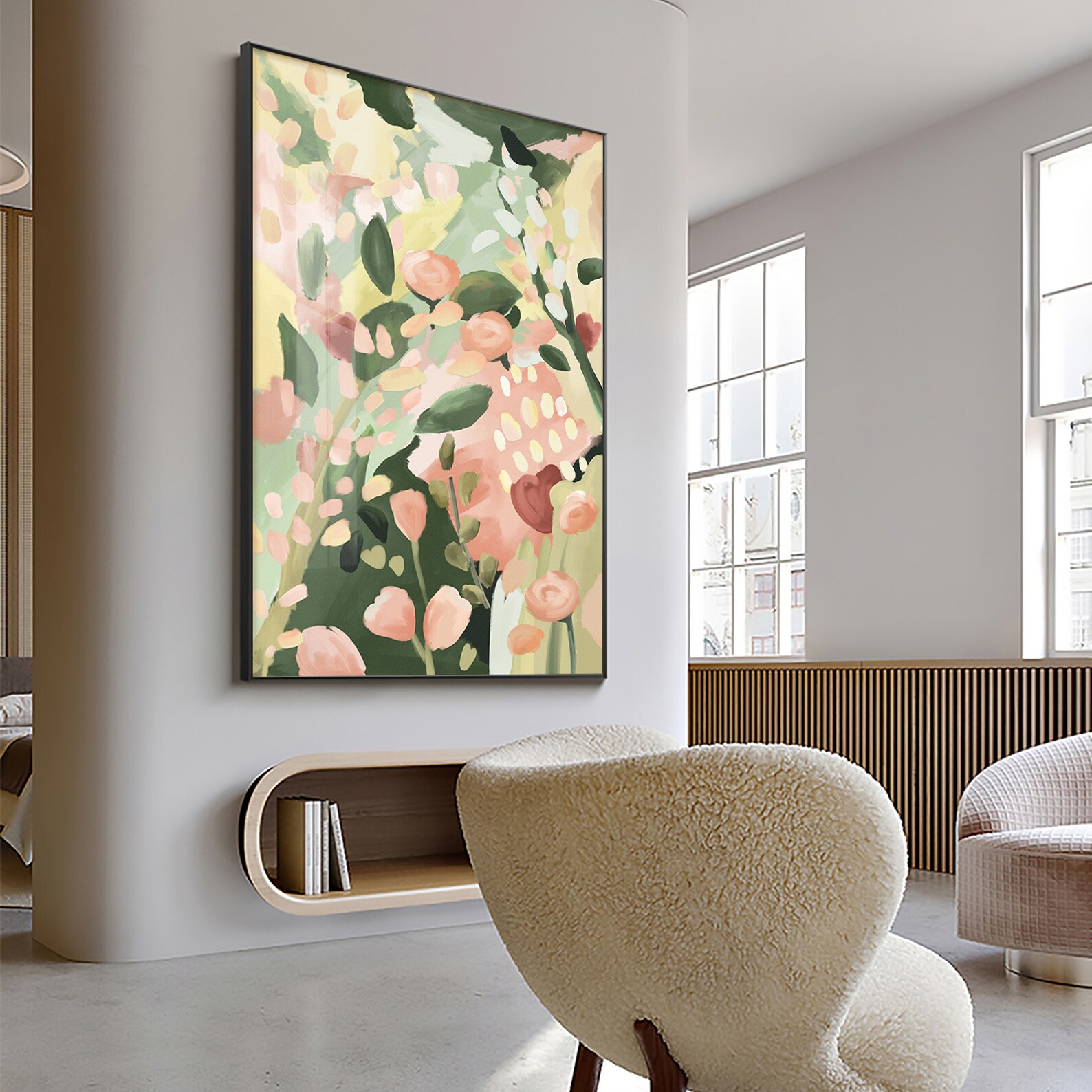 Original Abstract Yellow Flowers Oil Painting on Canvas Large - Etsy