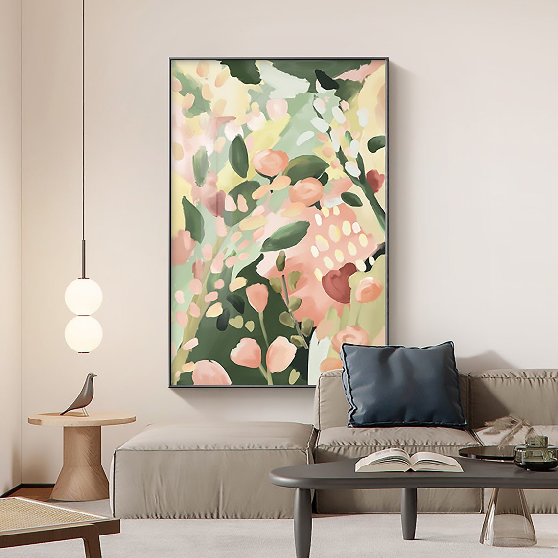 Original Abstract Yellow Flowers Oil Painting on Canvas Large - Etsy