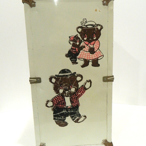 1950's Cass Toys Doll Trunk Bear Design - Etsy
