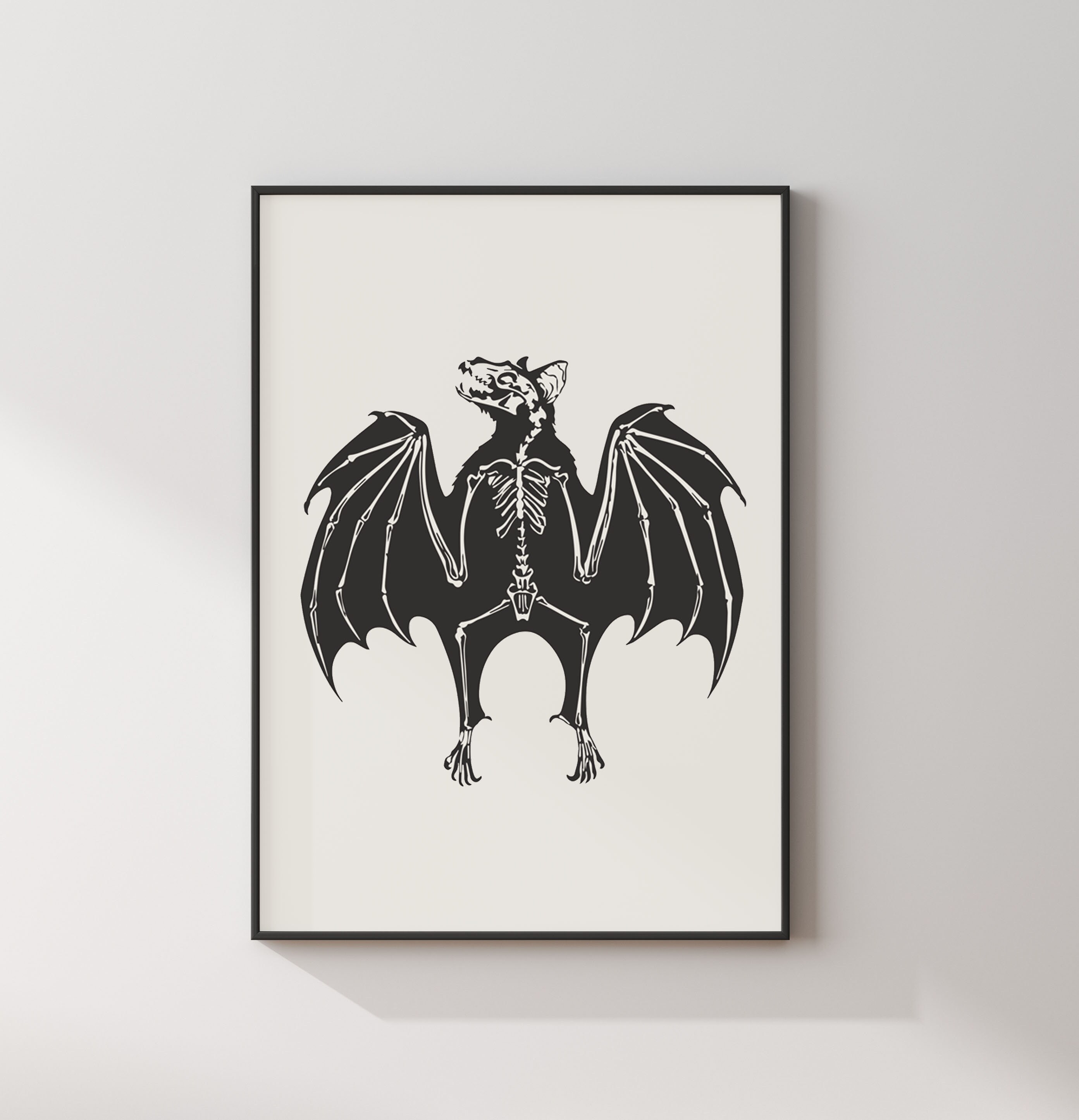 Bat Skeleton, Halloween, Digital Download Print, Wall Art - Etsy