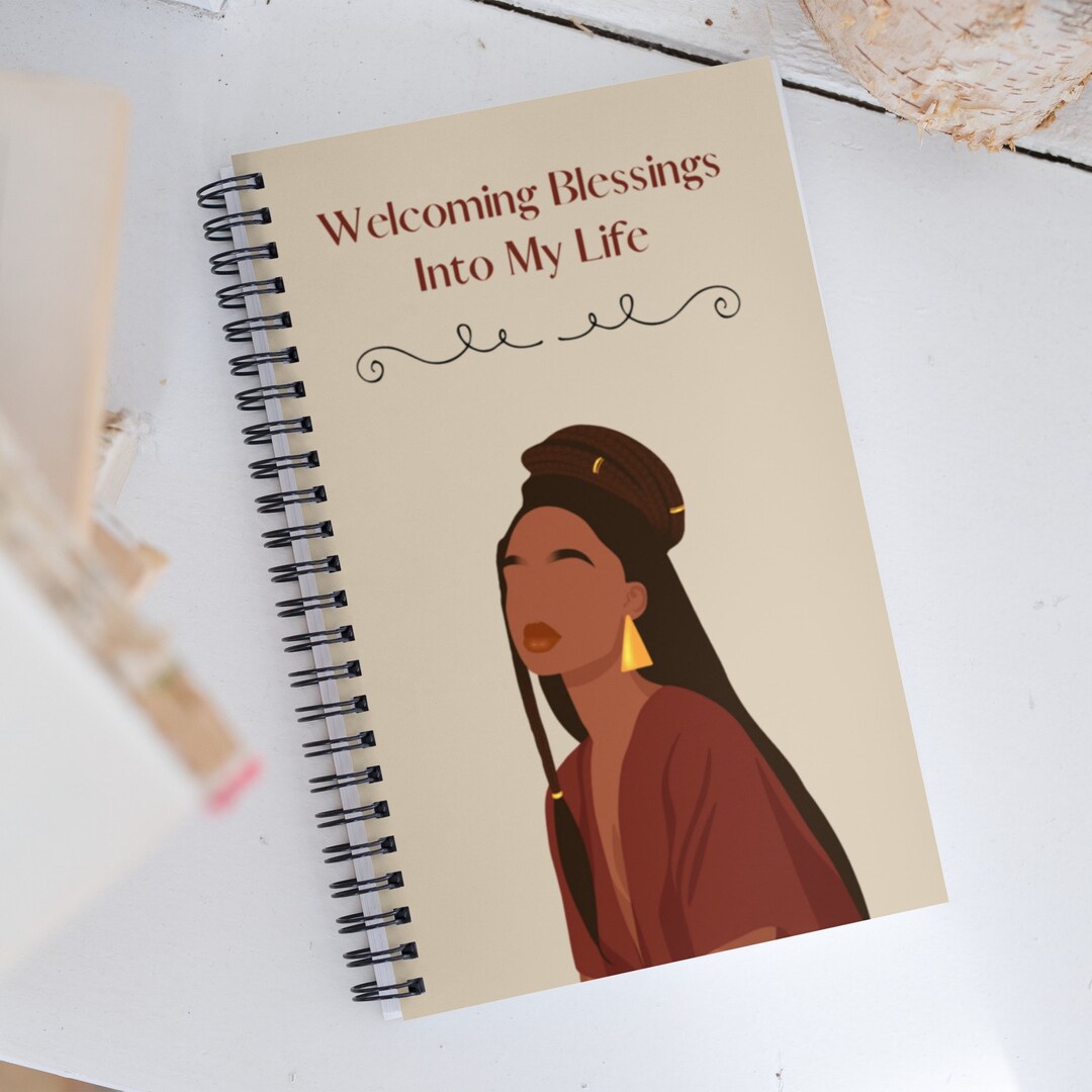 Welcoming Blessings Soft Cover Spiral Notebook, Black Girl Journal ...