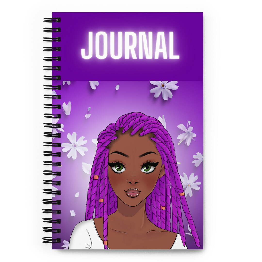Purple Black Girl Magic Notebook Journal Melanin Spiral - Etsy