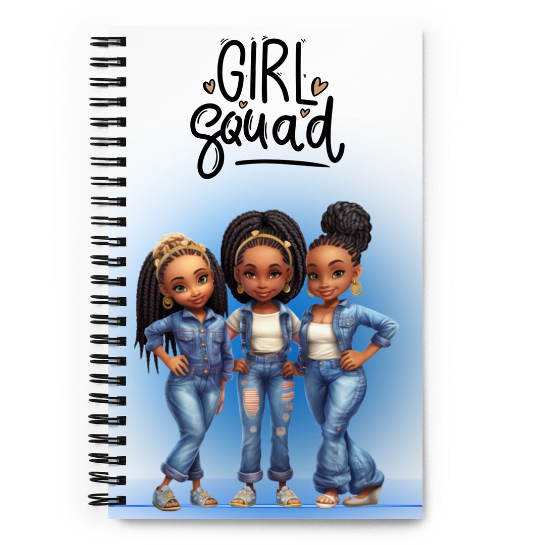 Girl Squad Spiral Notebook Black Girl Notebook Black Girl - Etsy