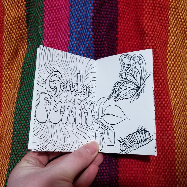 A Tiny Trans Colouring Book - Mini Zine - Etsy