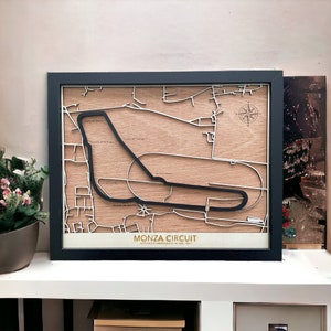 Monza Circuit Map, Monza Racing Track, Formula 1 Fan Gift, Monza ...