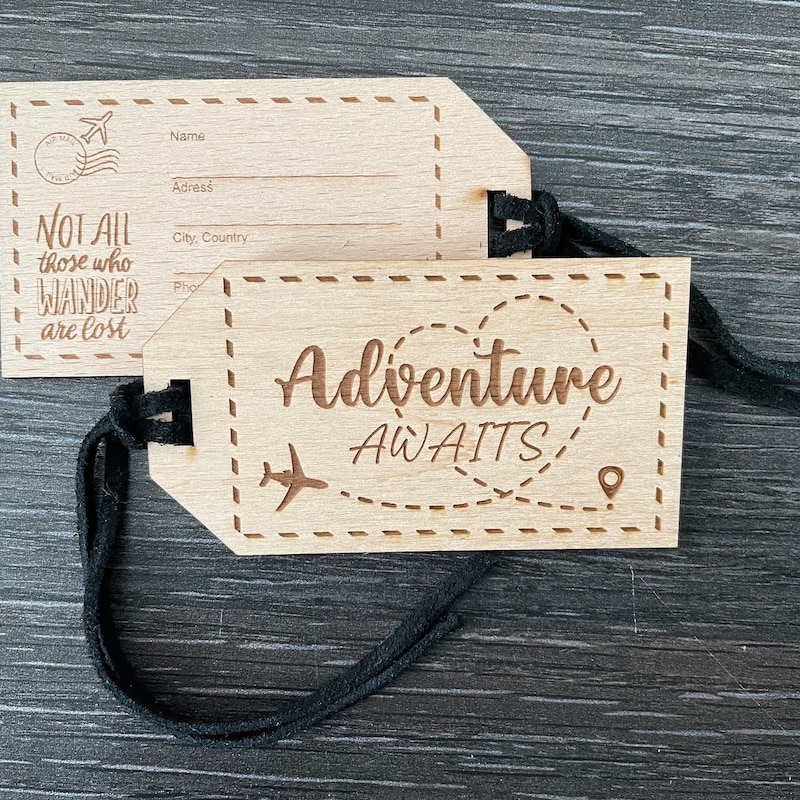 Travel Tag Laser File - Etsy
