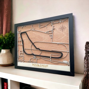 Monza Racing Track Wooden Map: Formula 1 Wall Art (30x37 Cm) - Etsy