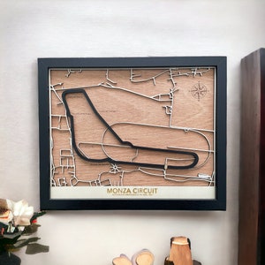 Monza Circuit Map, Monza Racing Track, Formula 1 Fan Gift, Monza ...