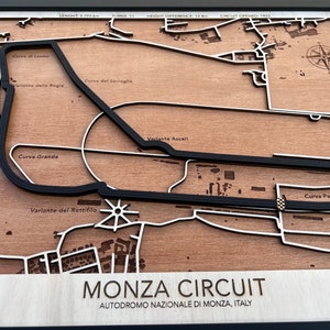 Monza Circuit Map, Monza Racing Track, Formula 1 Fan Gift, Monza ...