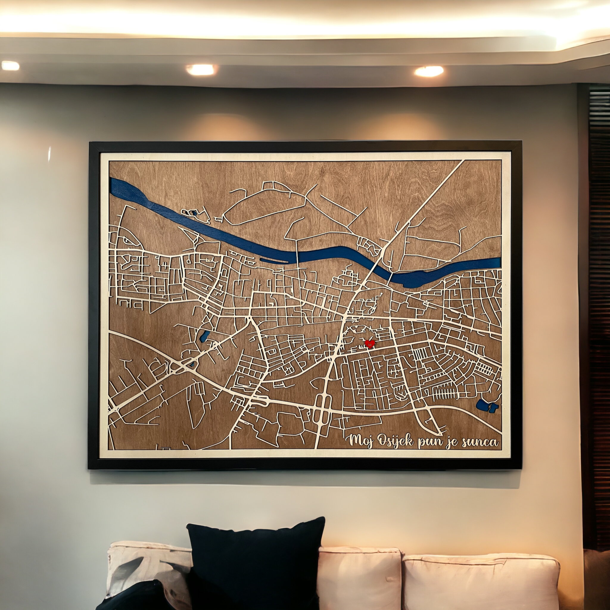 Custom Wooden Layered City Map: Personalized 3D Wood Art - Etsy