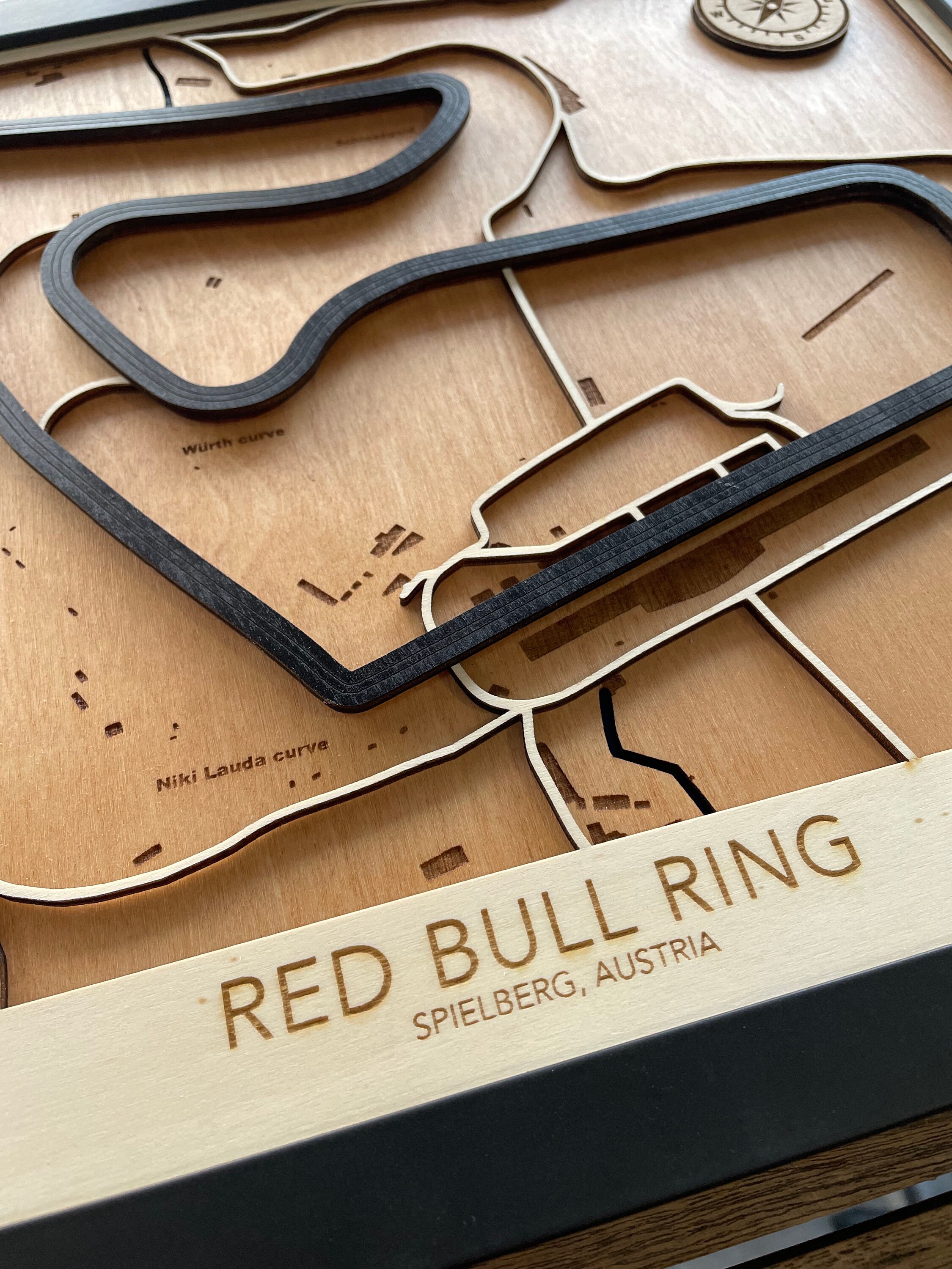 Red Bull Ring Race Track Map Masterpiece Wooden Layered Map Spielberg ...