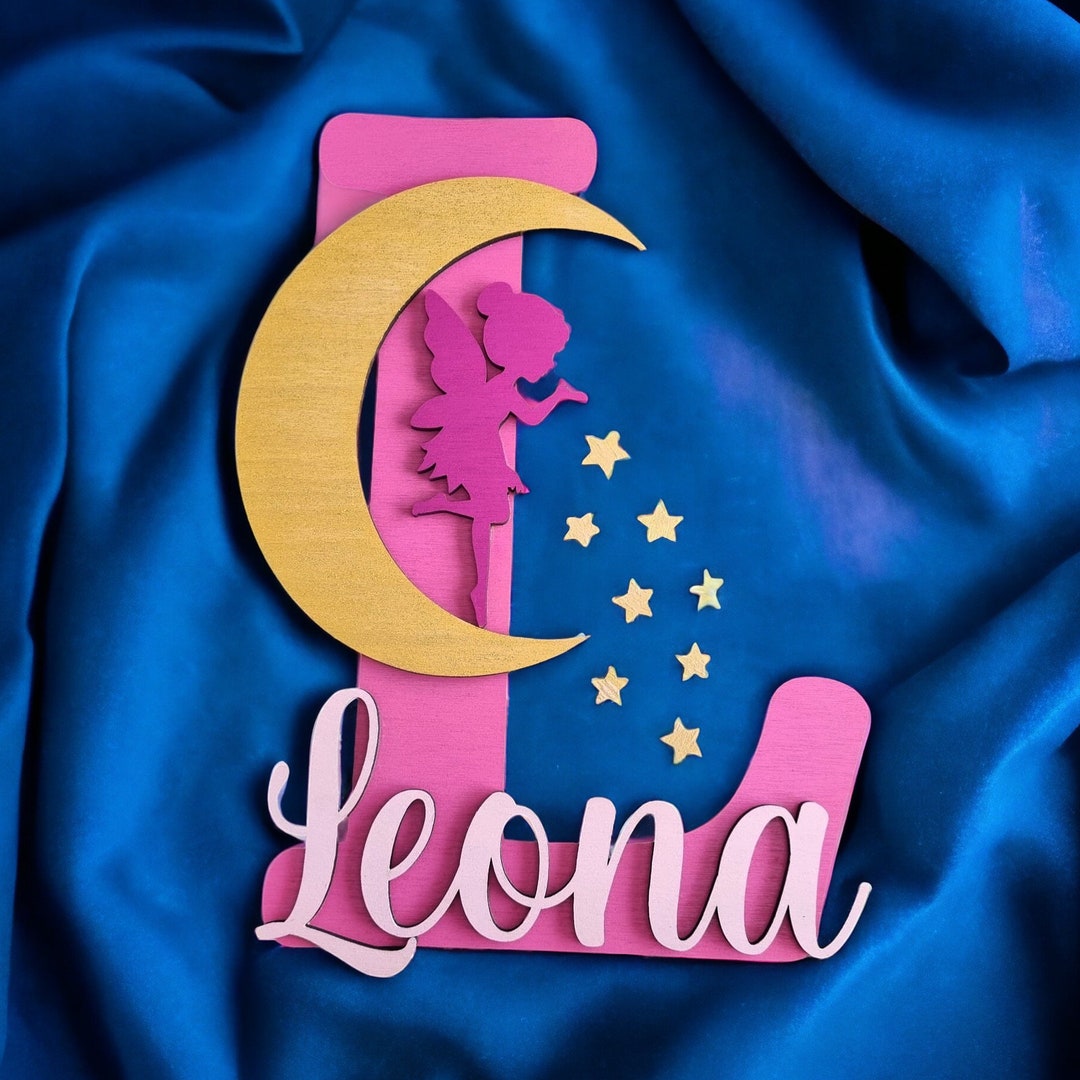 Custom Wooden Kids Name Sign - Personalized Layered Letter Decor With ...