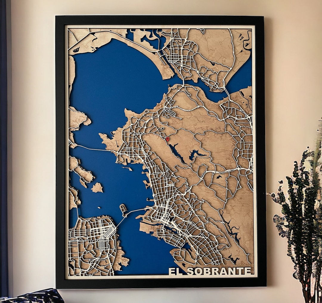 Custom Wooden Layered City Map: Personalized 3D Wood Art - Etsy
