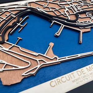 Circuit De Monaco 3D Wooden F1 Map Wall Art - Personalized Monaco Grand ...
