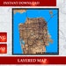 Vienna 3D Layered Map SVG DXF Digital Download Vienna Map / Instant ...