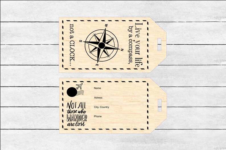 Luggage Tag for Travelers SVG and DXF File - Etsy