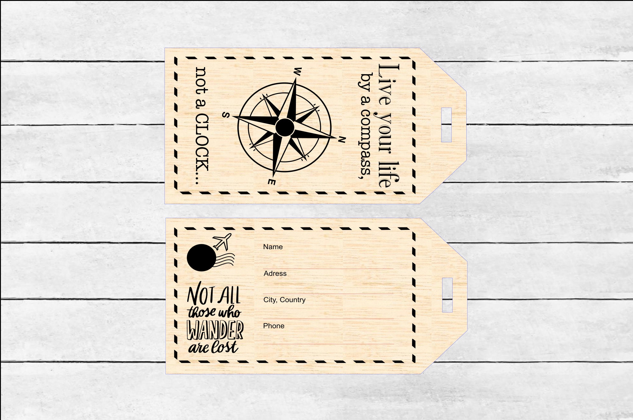 Luggage Tag for Travelers SVG and DXF File - Etsy